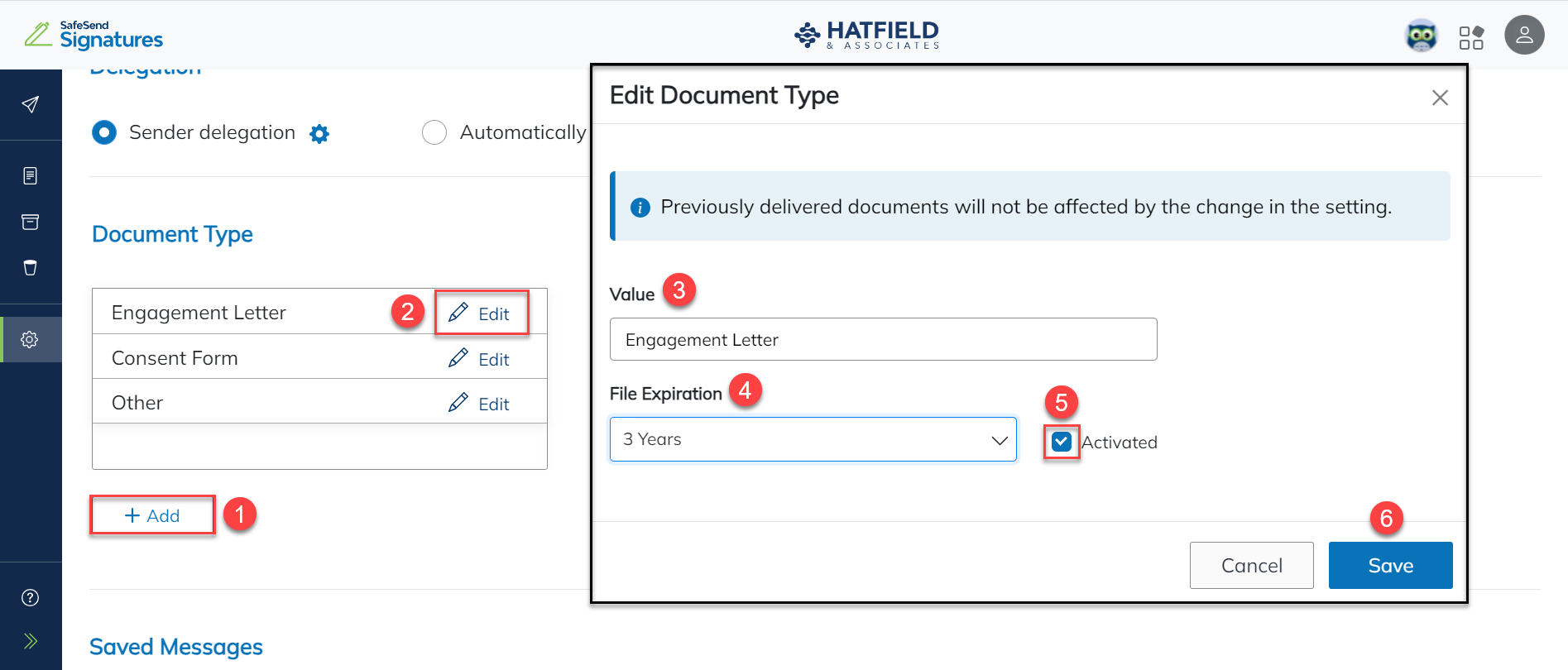 Signature Settings – SafeSend Signatures