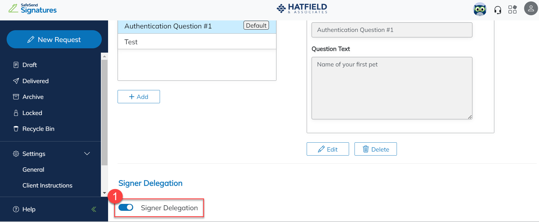 Signature Settings – SafeSend Signatures