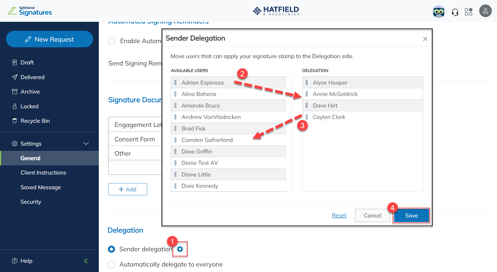 Sender Delegation – SafeSend Signatures